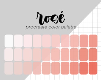 Pink Lemonade Procreate Color Palette 30 Colors Swatches | Etsy