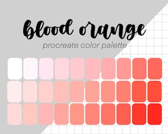 Red Procreate Color Palette 30 Colors Swatches Ipad | Etsy