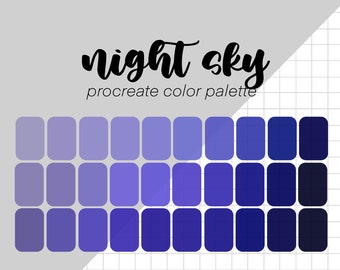 Sky Blue Procreate Color Palette (30 Colors) | Swatches | iPad ...
