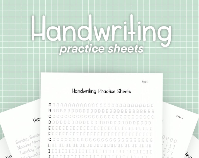 Handwriting Practice Sheets for Neat and Aesthetic Handwriting ...