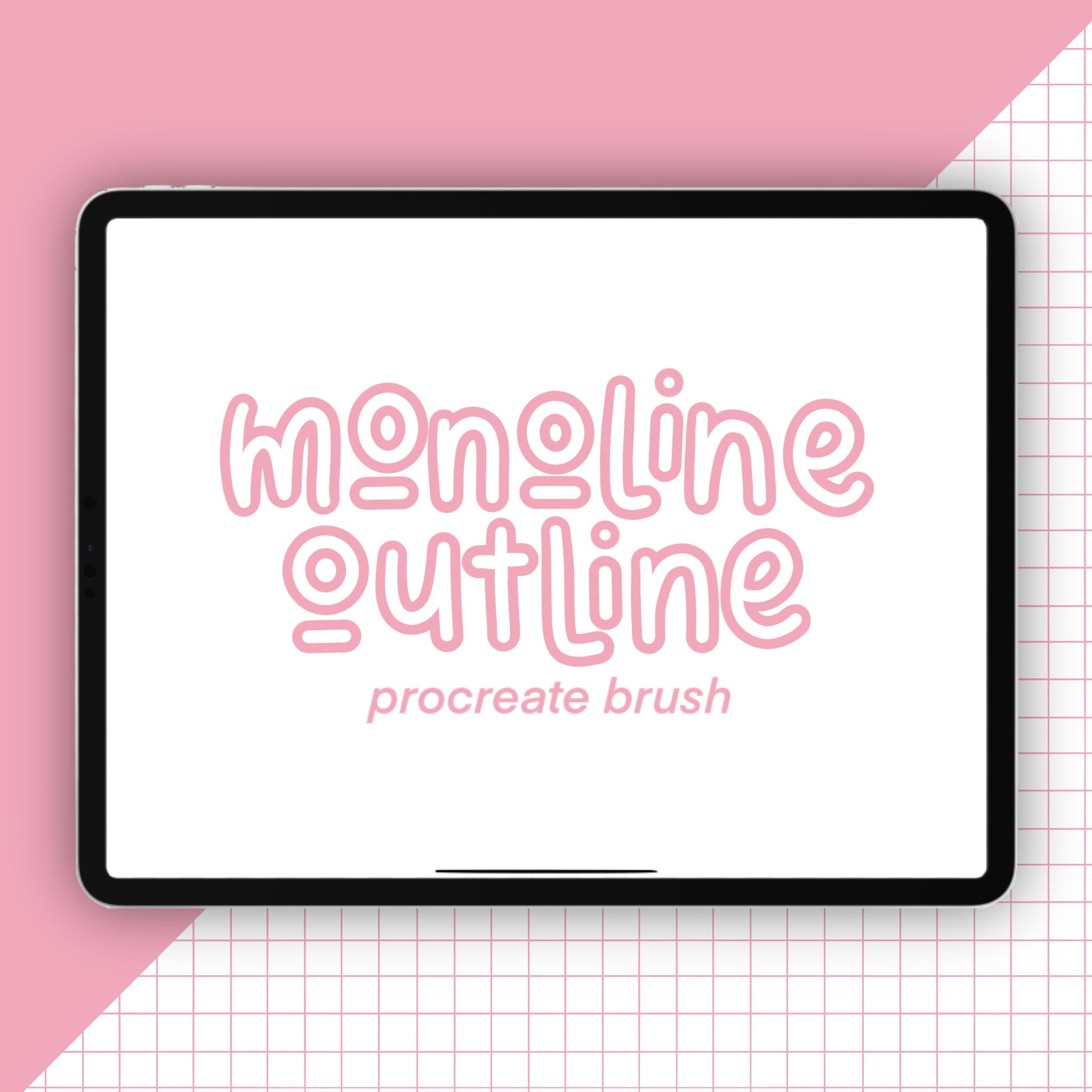 Monoline Outline Procreate Brush | Procreate Brush | Digital Brush ...