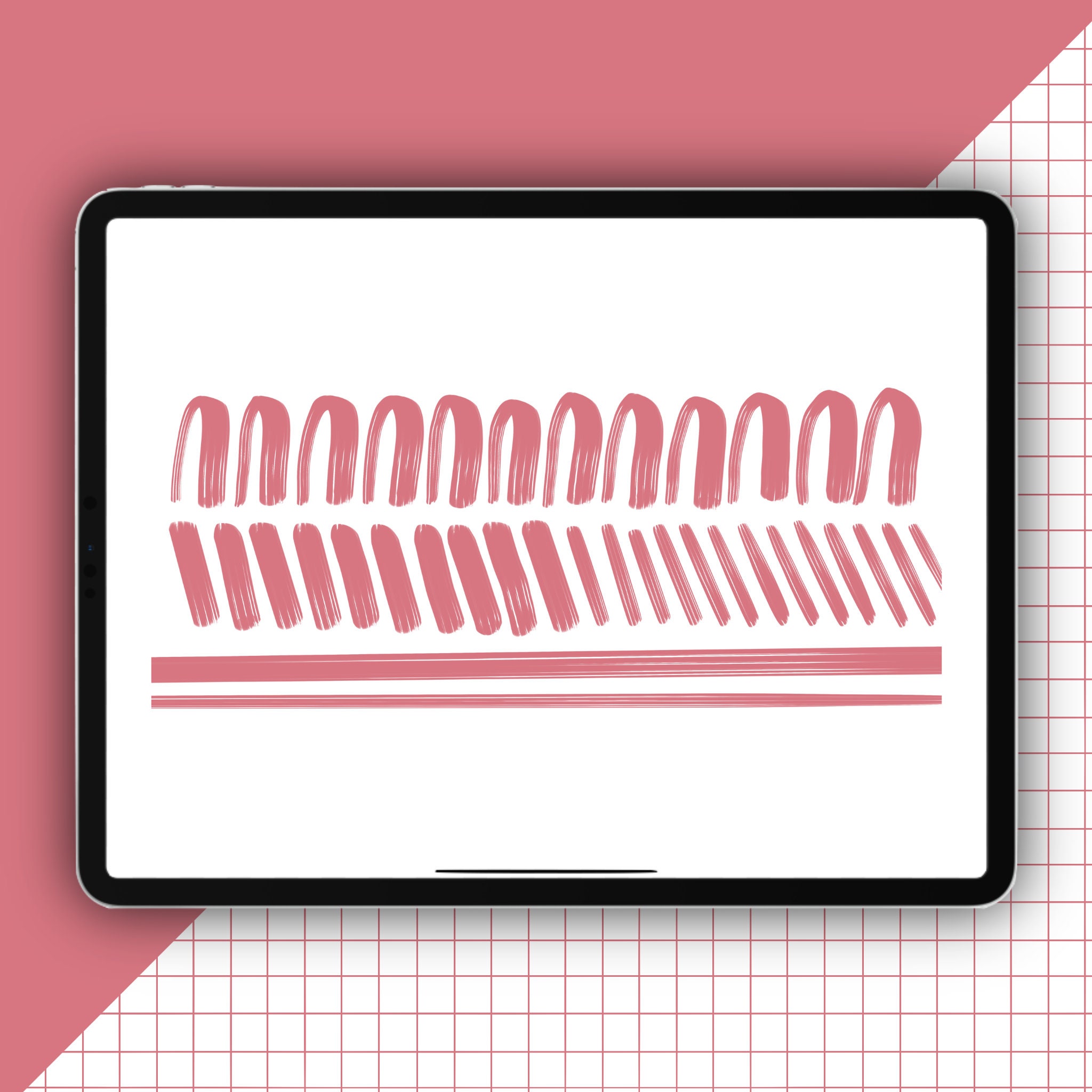 Lauryn Streaky Pressure Sensitive Procreate Brush Dry Ink Texture ...