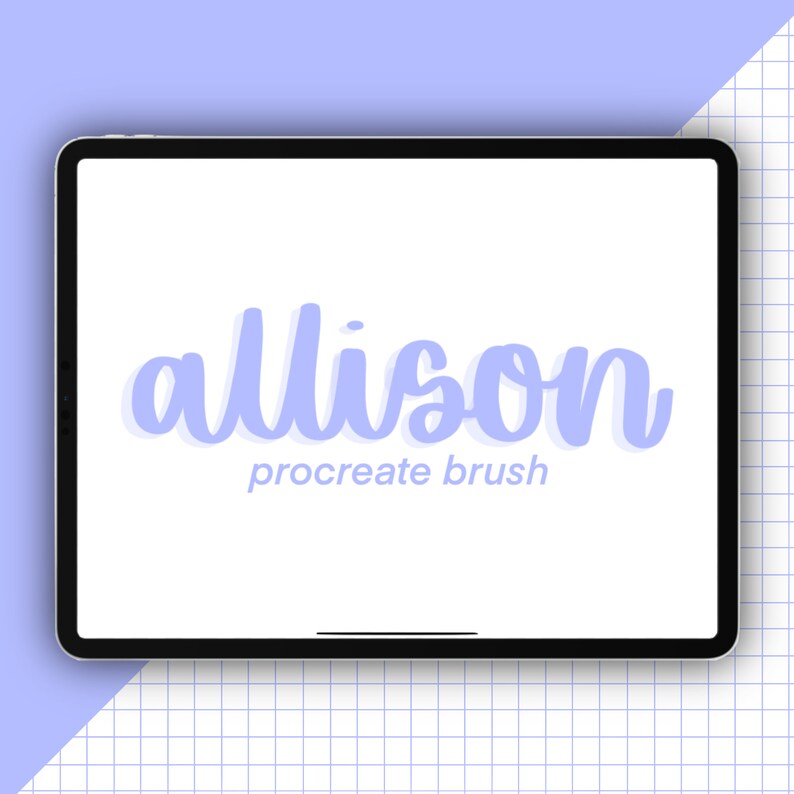 Allison Flat Lettering Shadow Procreate Brush | Drop Shadow | Brushes ...