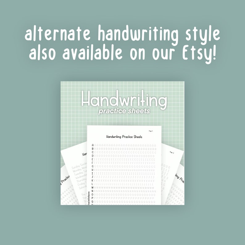 Handwriting Practice Sheet (7 Pages) | Printable & Digital | for All ...