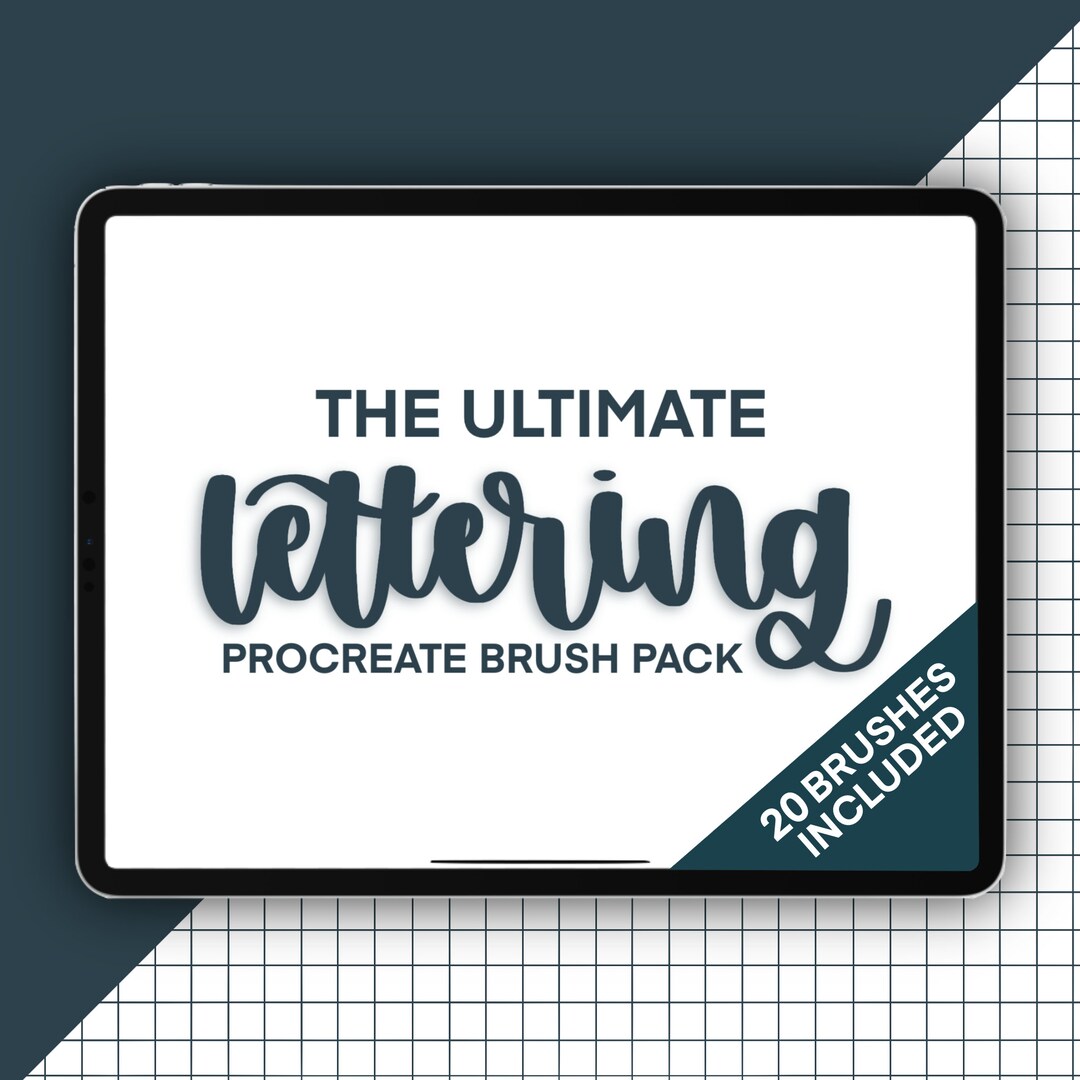 The Ultimate Procreate Lettering Brush Pack (20 Brushes) | Bundle | Set ...