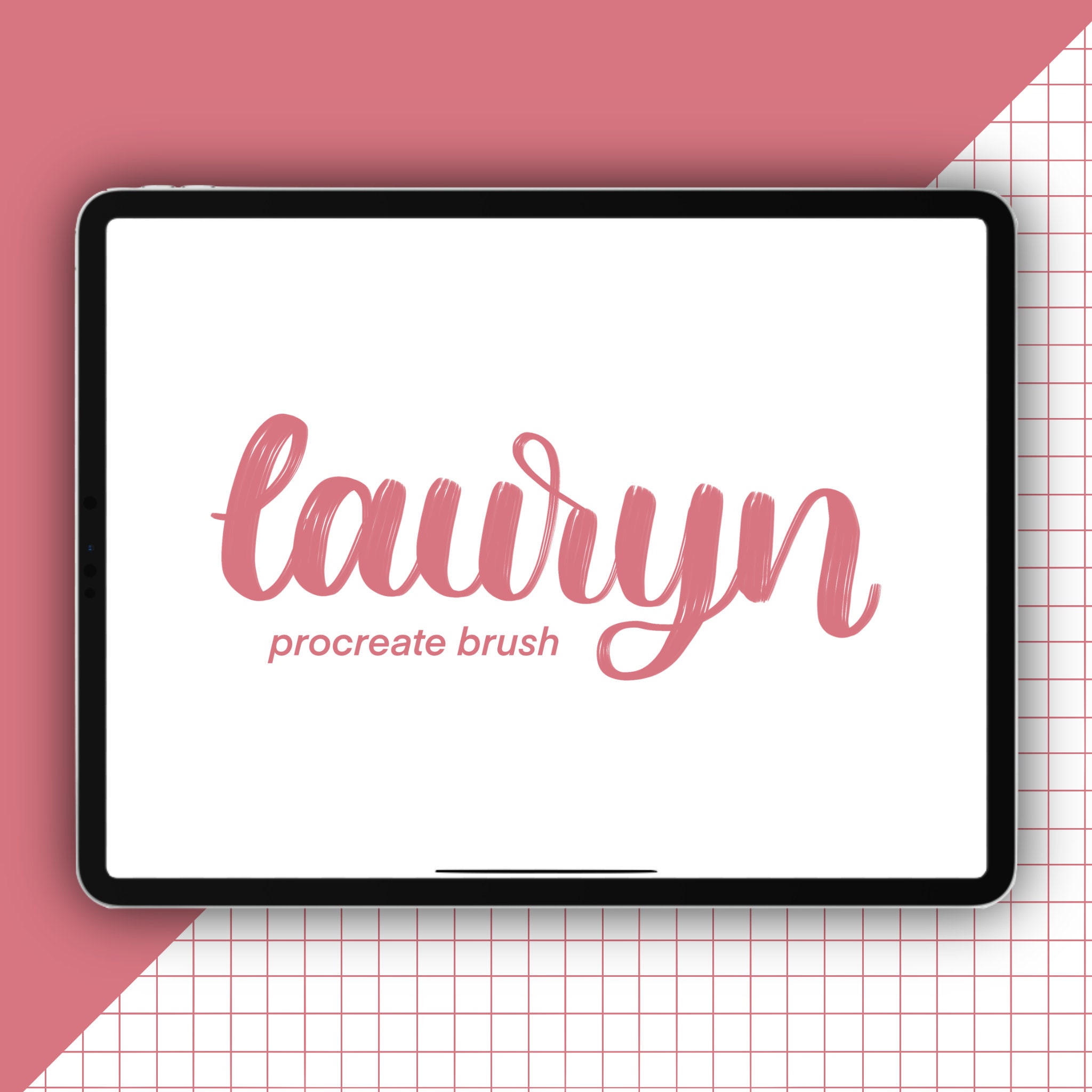 Lauryn Streaky Pressure Sensitive Procreate Brush Dry Ink Texture ...