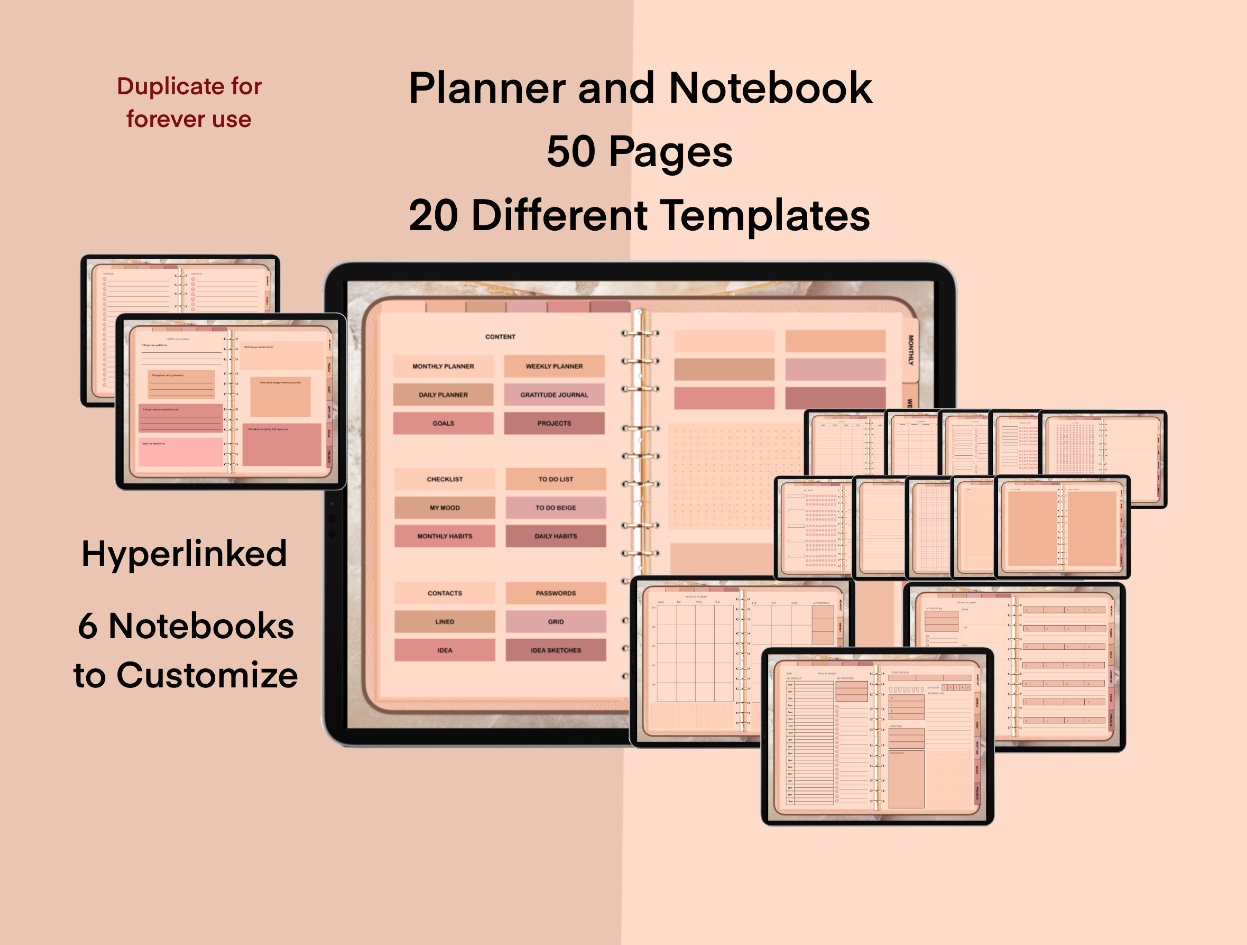 Digital Planner as Instant Download in Goodnotes and Notability With ...