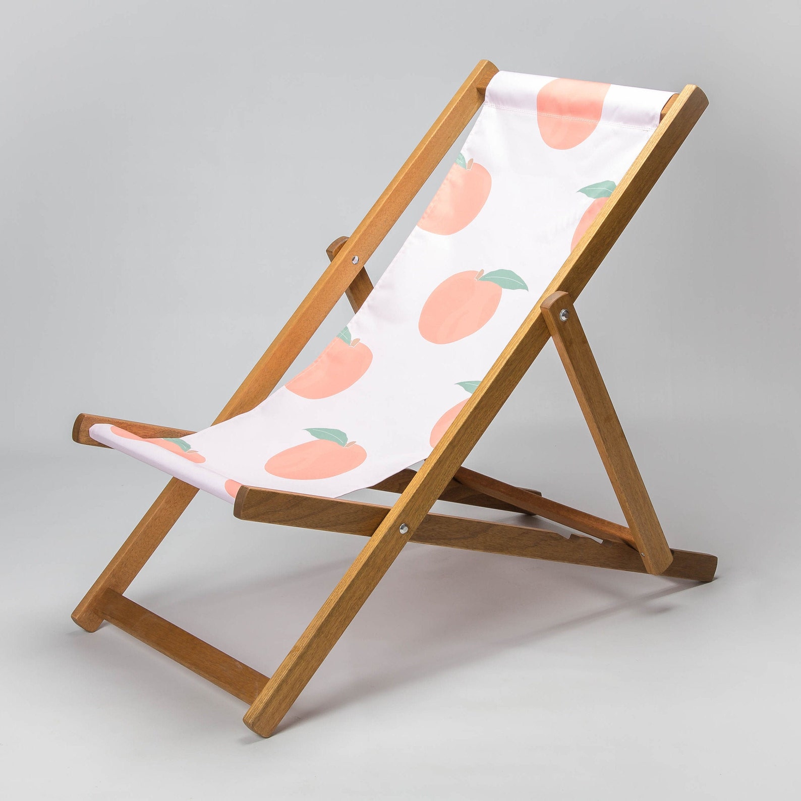Peach Print Deckchair Kids Junior Adult Frame Sizes. - Etsy