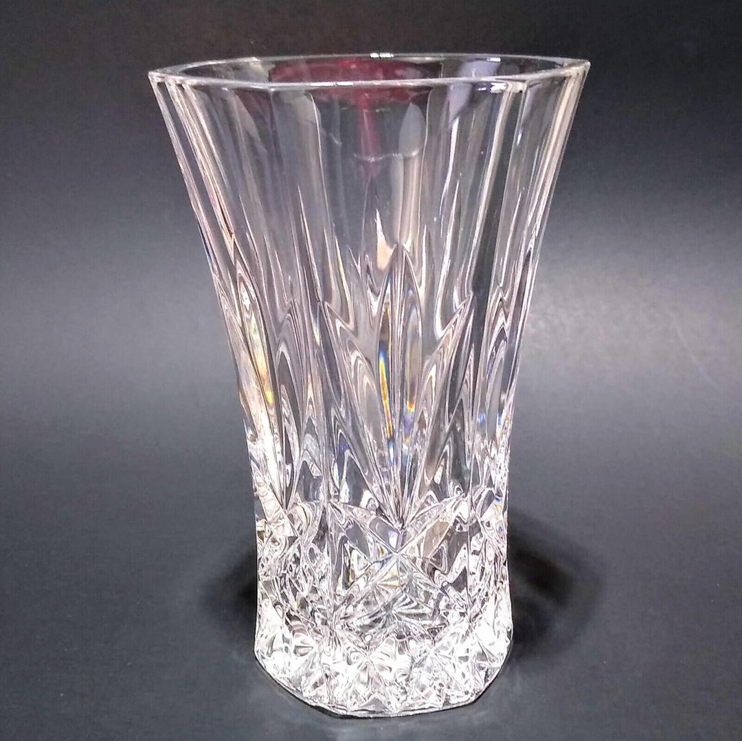 Linea Gala 5" Bud Vase by Royal Crystal Rock (RCR) Cut Glass Italy Flower 5 Inch 5 in 5in EUC - Etsy