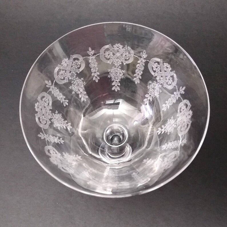 Fry Crystal -"king" Etched Pattern- 3 7/8" Low Sherbet Glass ...