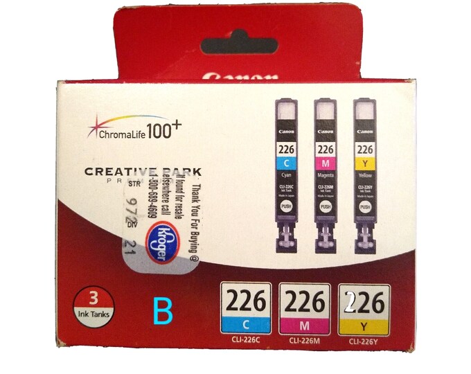 Canon CLI-226 Original Ink 3 Pack NEW -cyan Magenta Yellow- Printer Ink ...