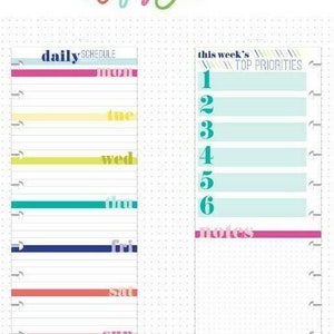 Happy Planner BIG Half Sheet Note Paper NEW Sealed Daily Schedule Notes ...