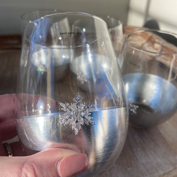 Snowflake Glasses - Etsy