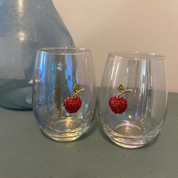 Decorated Wine Glass - Etsy