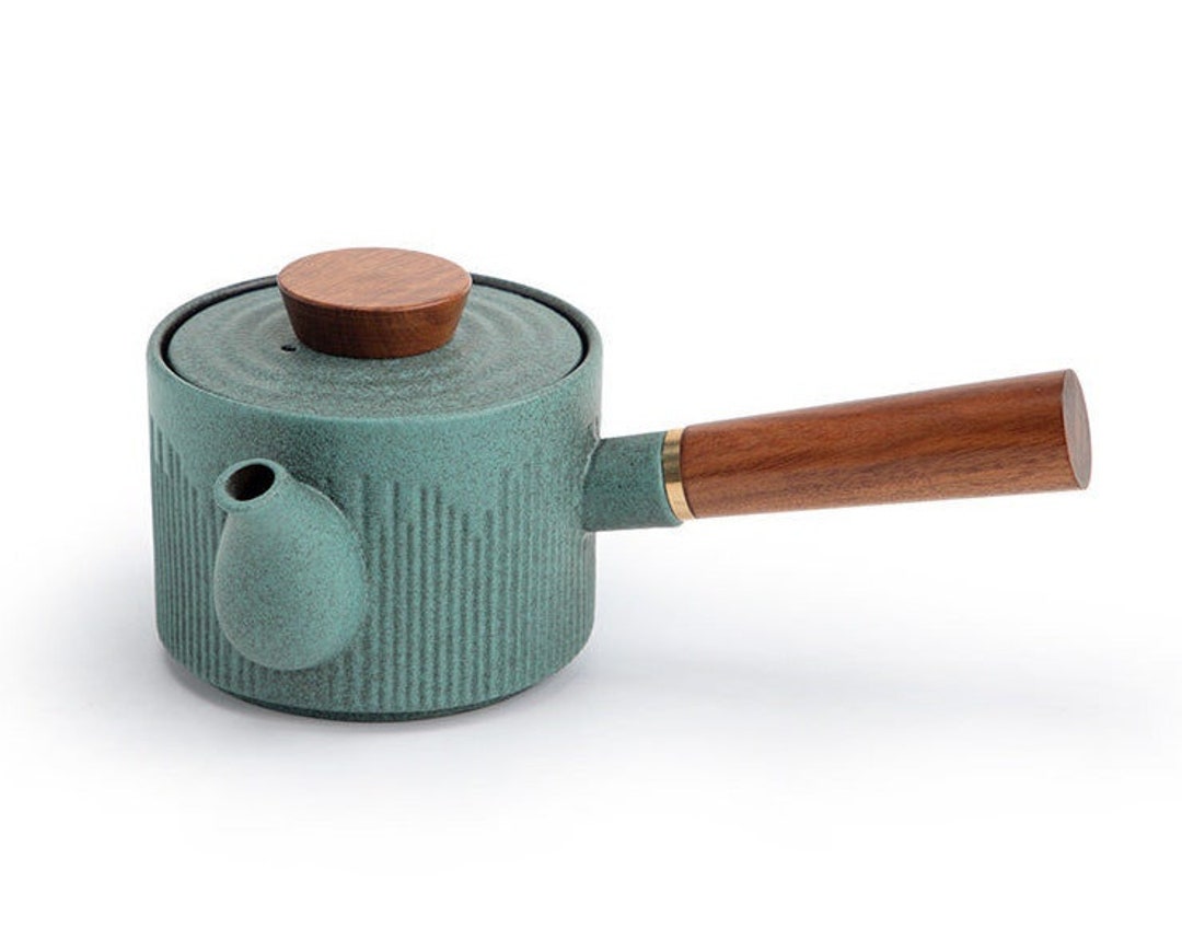 Ceramic Kyusu Teapot Green Chinese Tea Pot 150ml - Etsy