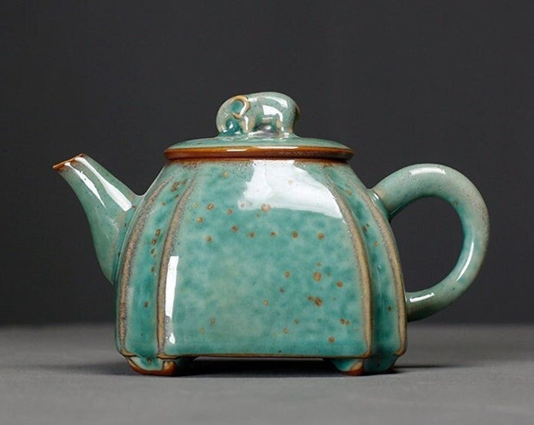 Green Ceramic Teapots Creative Chinese Tea Pot 250ml - Etsy