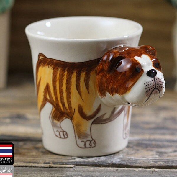 Bulldog Pottery Mug - Etsy