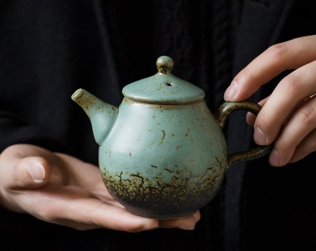Green Ceramic Teapot Novelty Chinese Tea Pot 240ml - Etsy