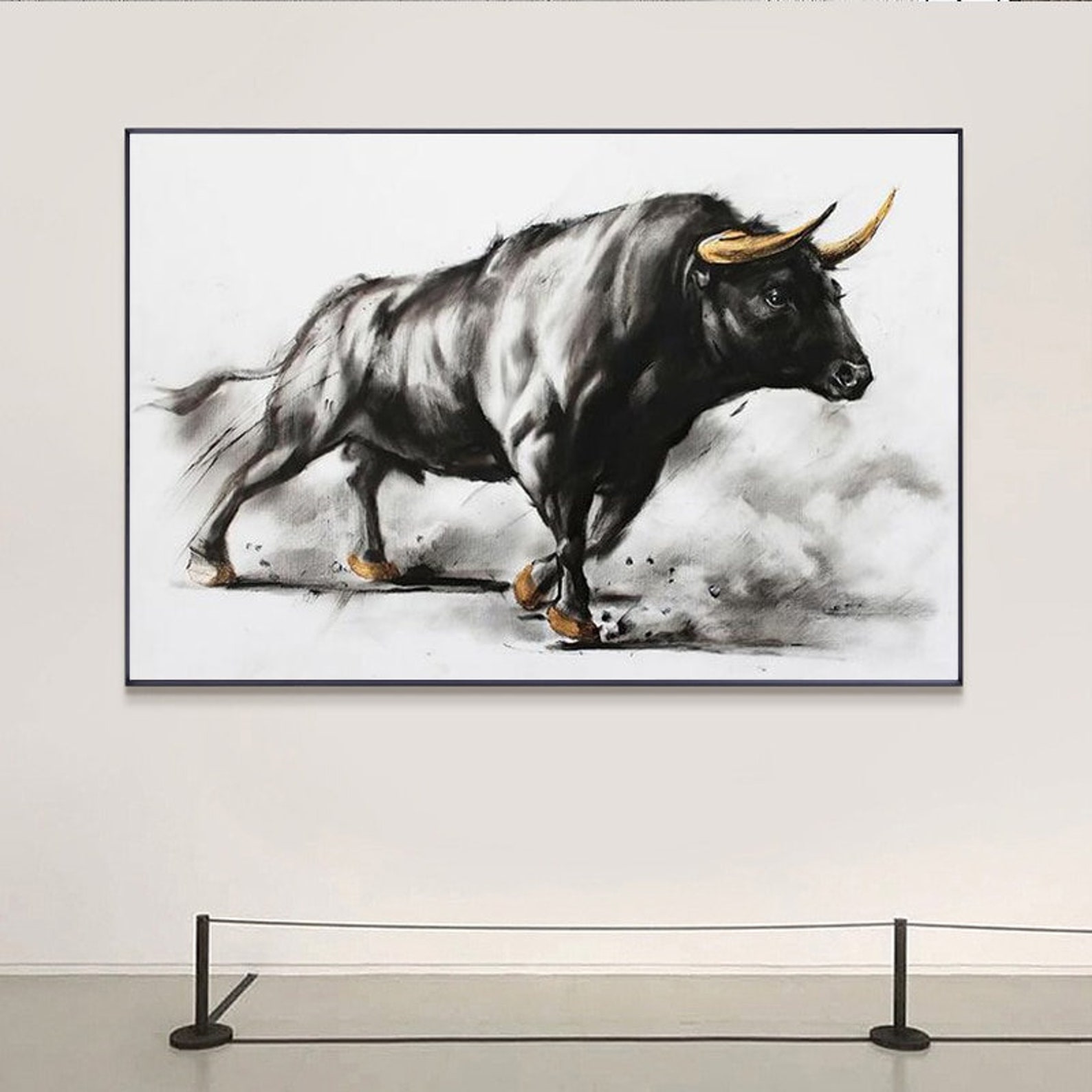 157 Bull Painting Bull Wall Art Bull Prints Animals - Etsy