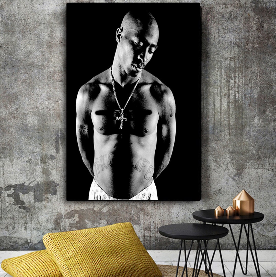 252 2pac Painting Tupac Poster Hip Hop Wall Art Rappers Canvas Rappers ...