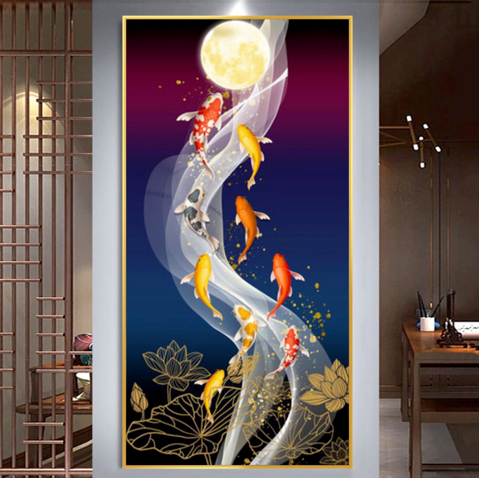 237 2 Koi Fish Art Koi Fish Artwork Koi Fish Wall Art - Etsy