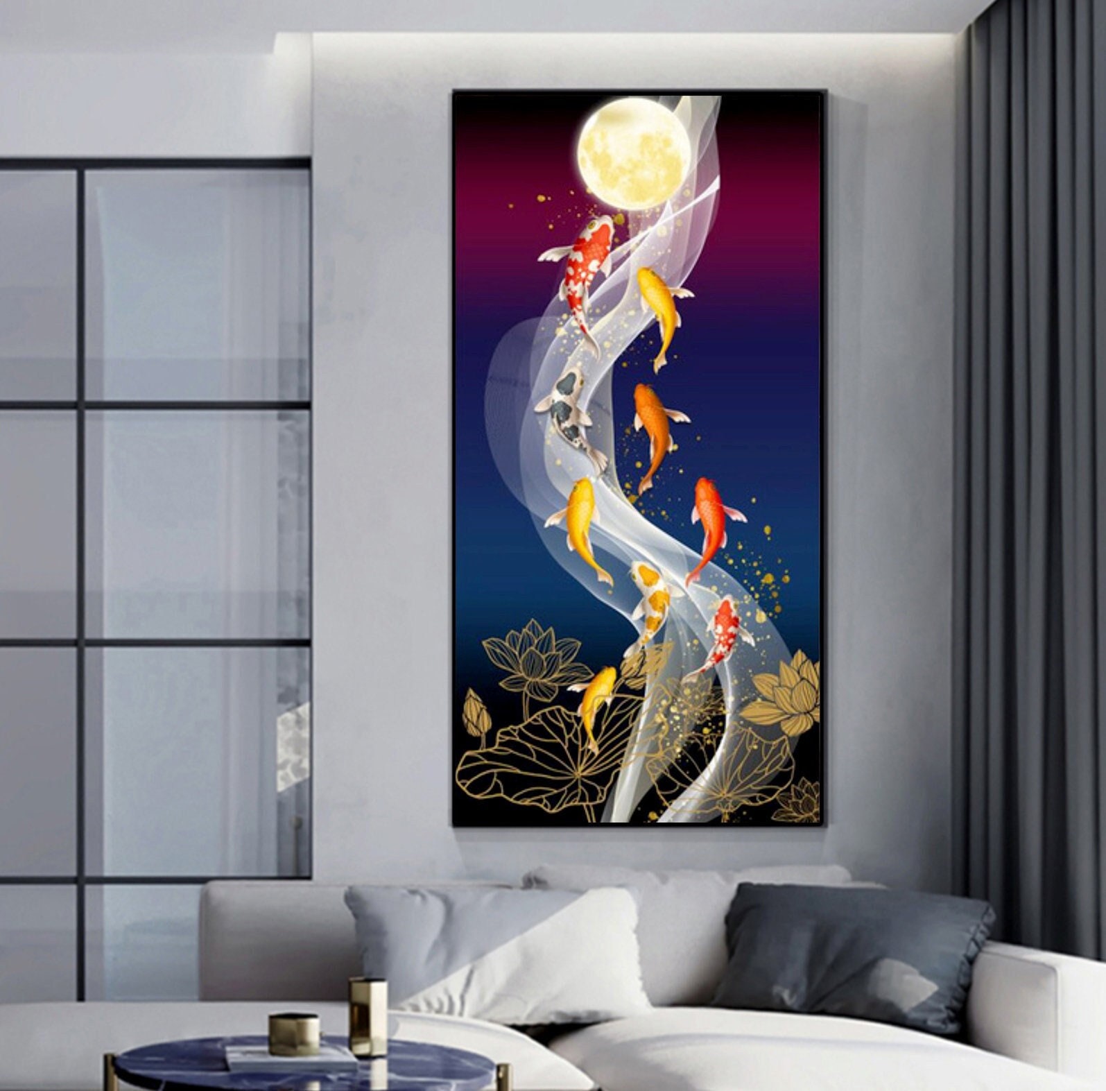 237 2 Koi Fish Art Koi Fish Artwork Koi Fish Wall Art - Etsy