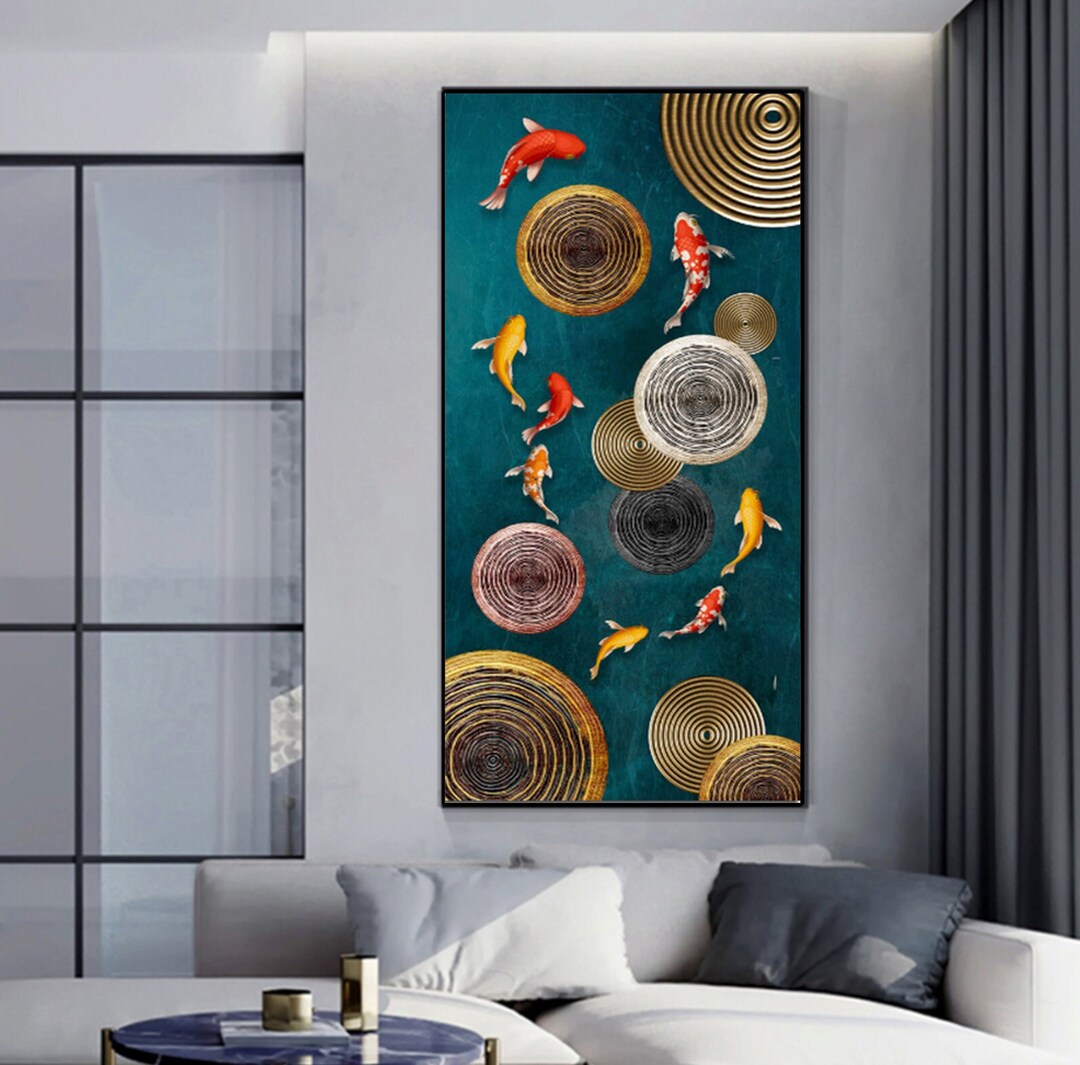 238 18 Koi Fish Art, Koi Fish Artwork, Koi Fish Wall Art, Fish Print ...