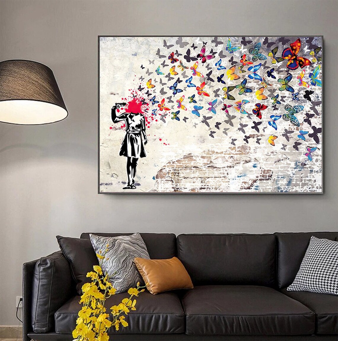 38 1 Toile Pop Art Banksy Tableau Pop Culture Tableau - Etsy