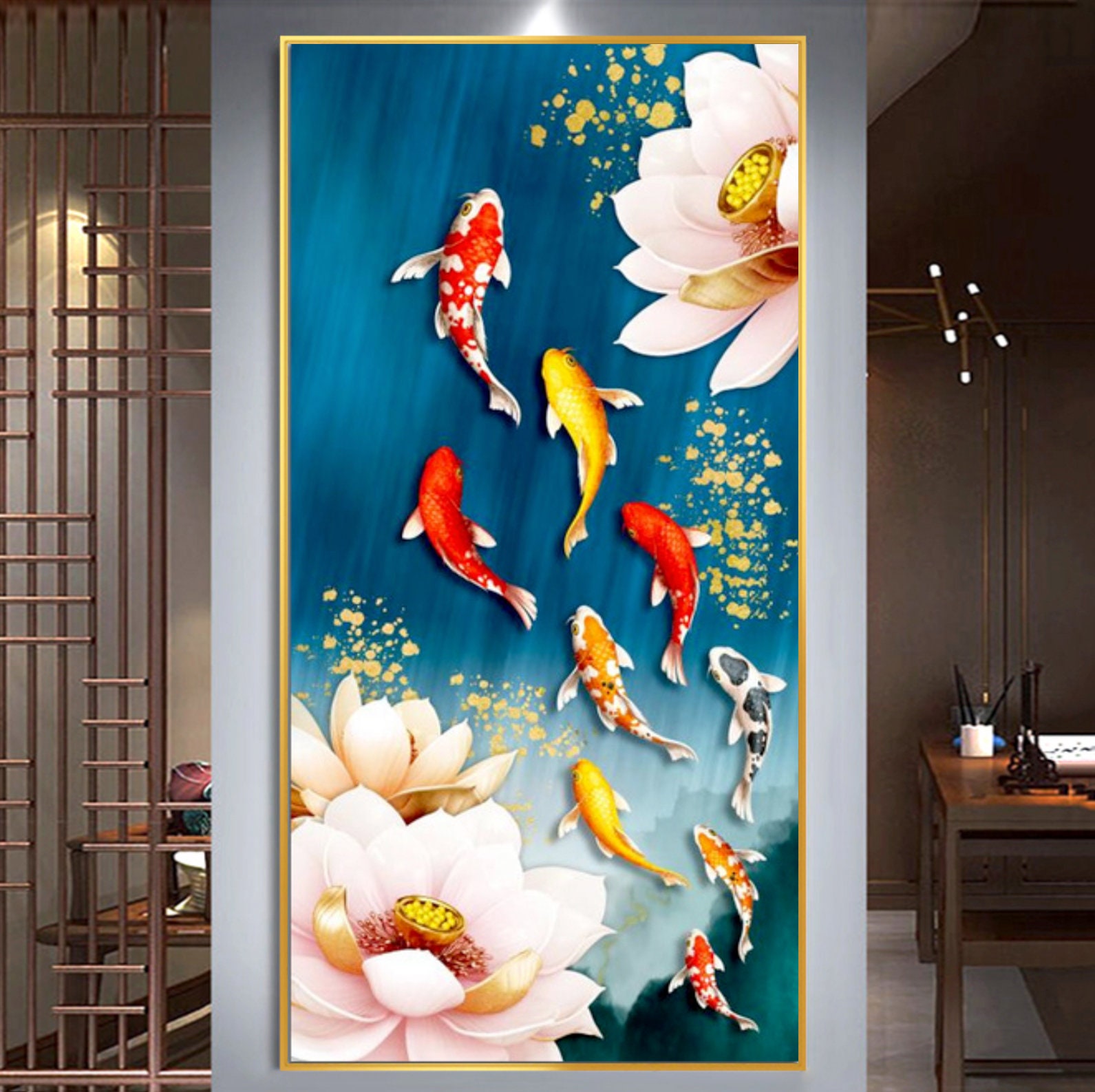 238 28 Koi Fish Art Koi Fish Artwork Koi Fish Wall Art - Etsy