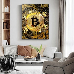 244 Bitcoin Wall Art Bitcoin Print Bitcoin Poster Crypto Wall Art Crypto Print Crypto Poster ...