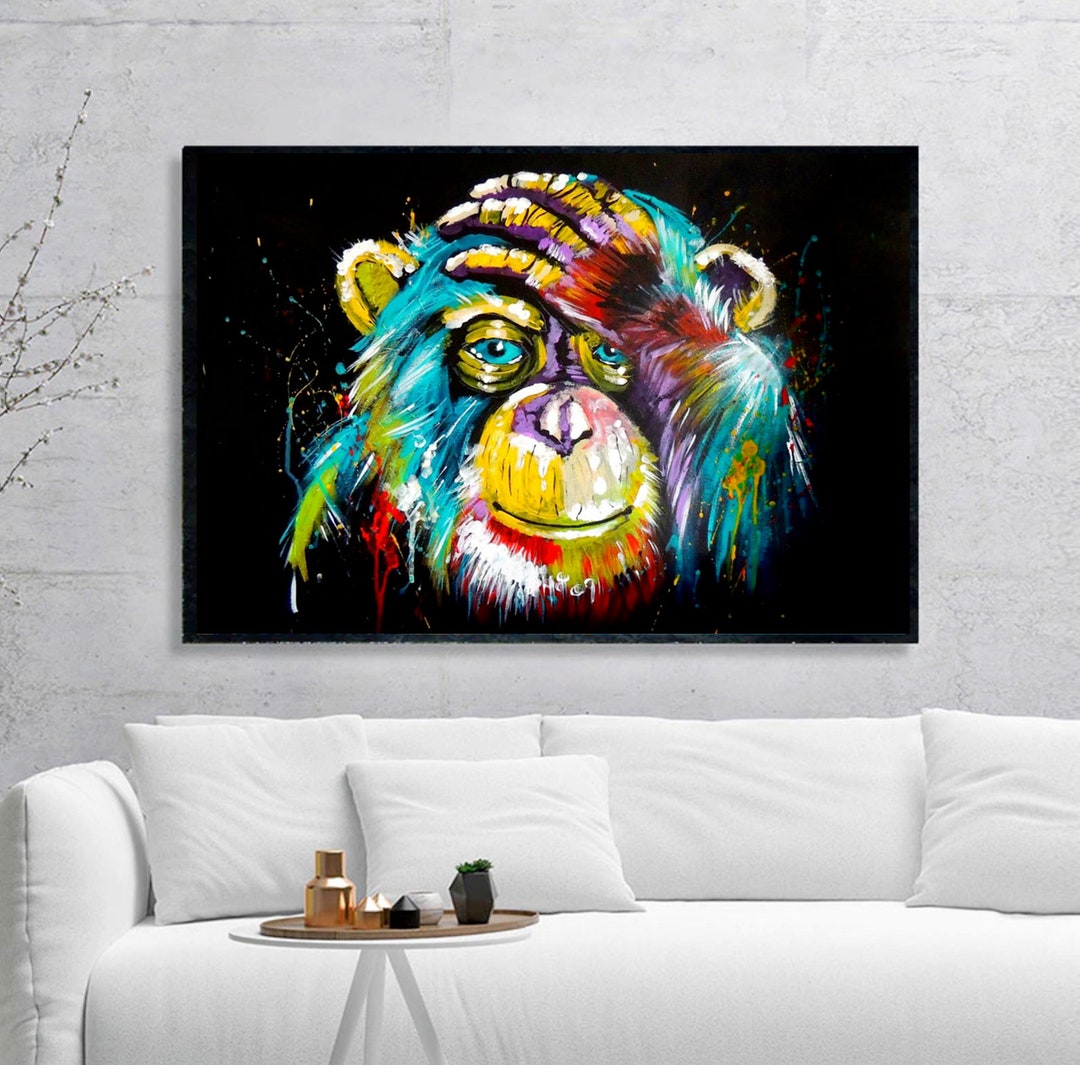 52 Monkey Artwork Monkey Colorful Monkey Wall Art Monkey Wall Decor Pop ...