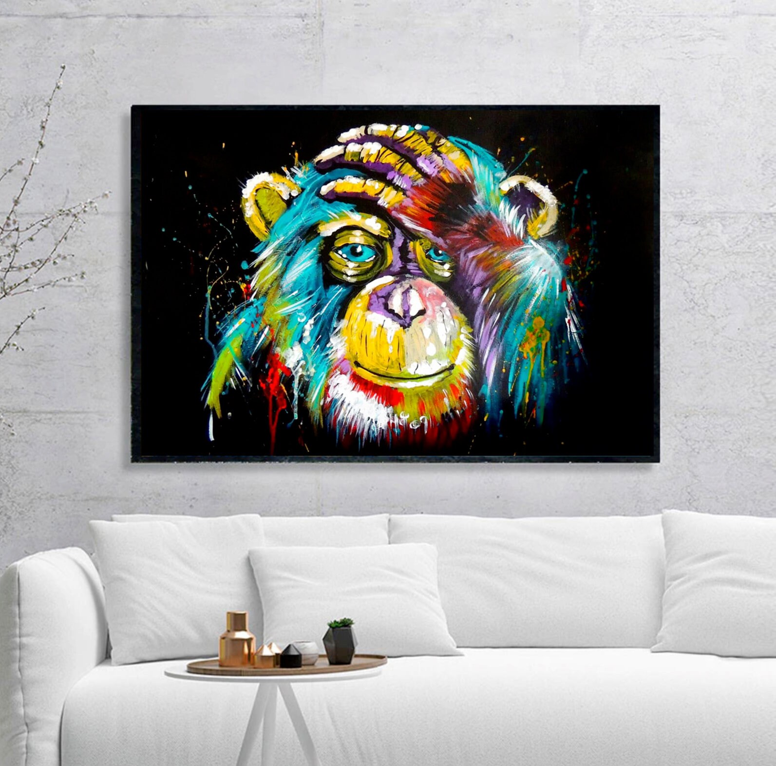 52 Monkey Artwork Monkey Colorful Monkey Wall Art - Etsy