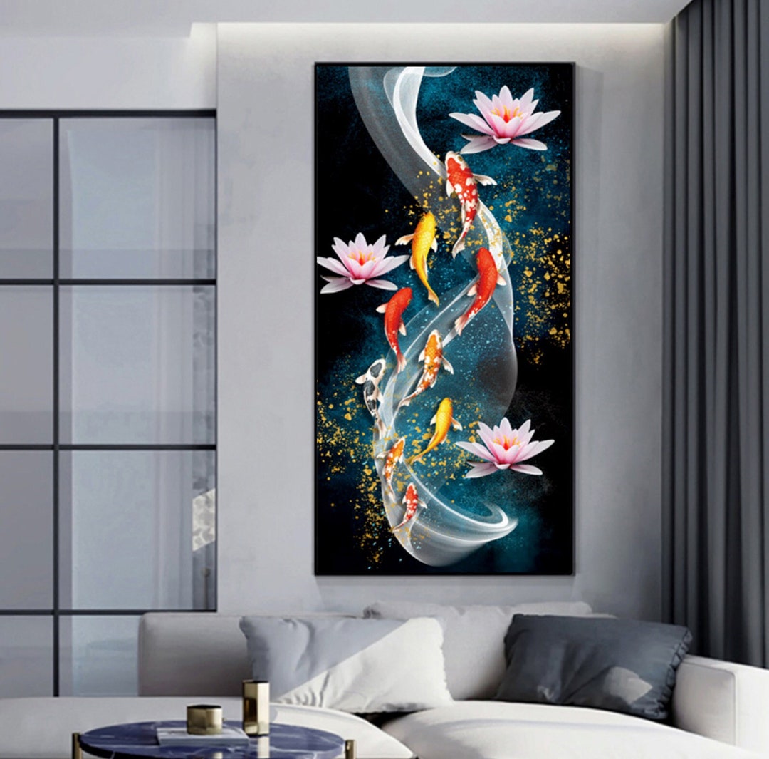 237 1 Koi Fish Art Koi Fish Artwork Koi Fish Wall Art Koi Fish Print ...