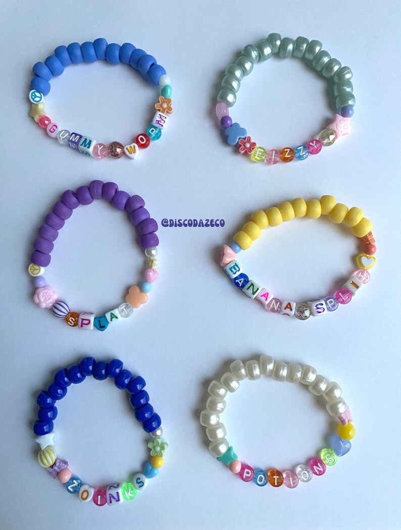 RANDOM Kandi Bracelet Rave Festival Y2k PLUR Gifts Pony Beaded Bundle ...