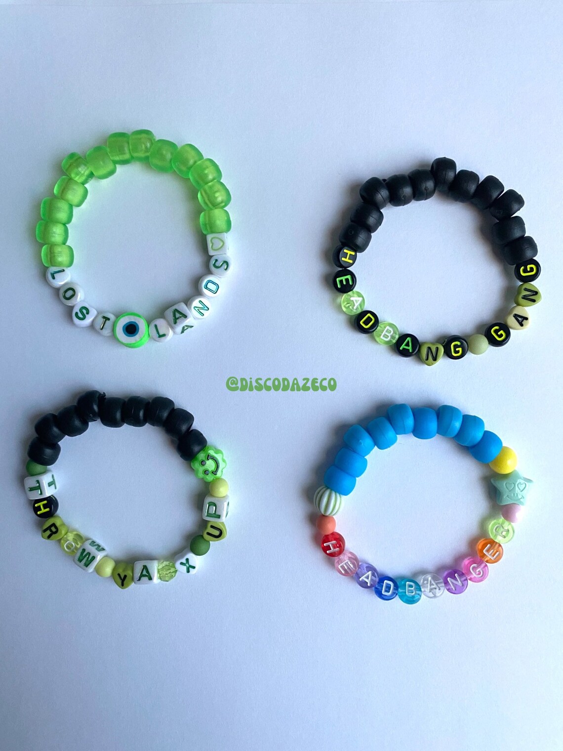 RANDOM Kandi Bracelet Rave Festival Y2k PLUR Gifts Pony Beaded Bundle ...