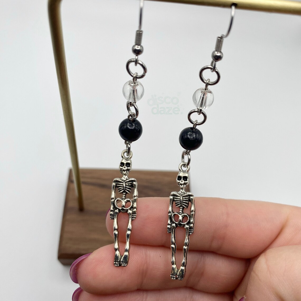 Goth Halloween Earrings Handmade Jewelry Hypoallergenic Dangle Earrings ...