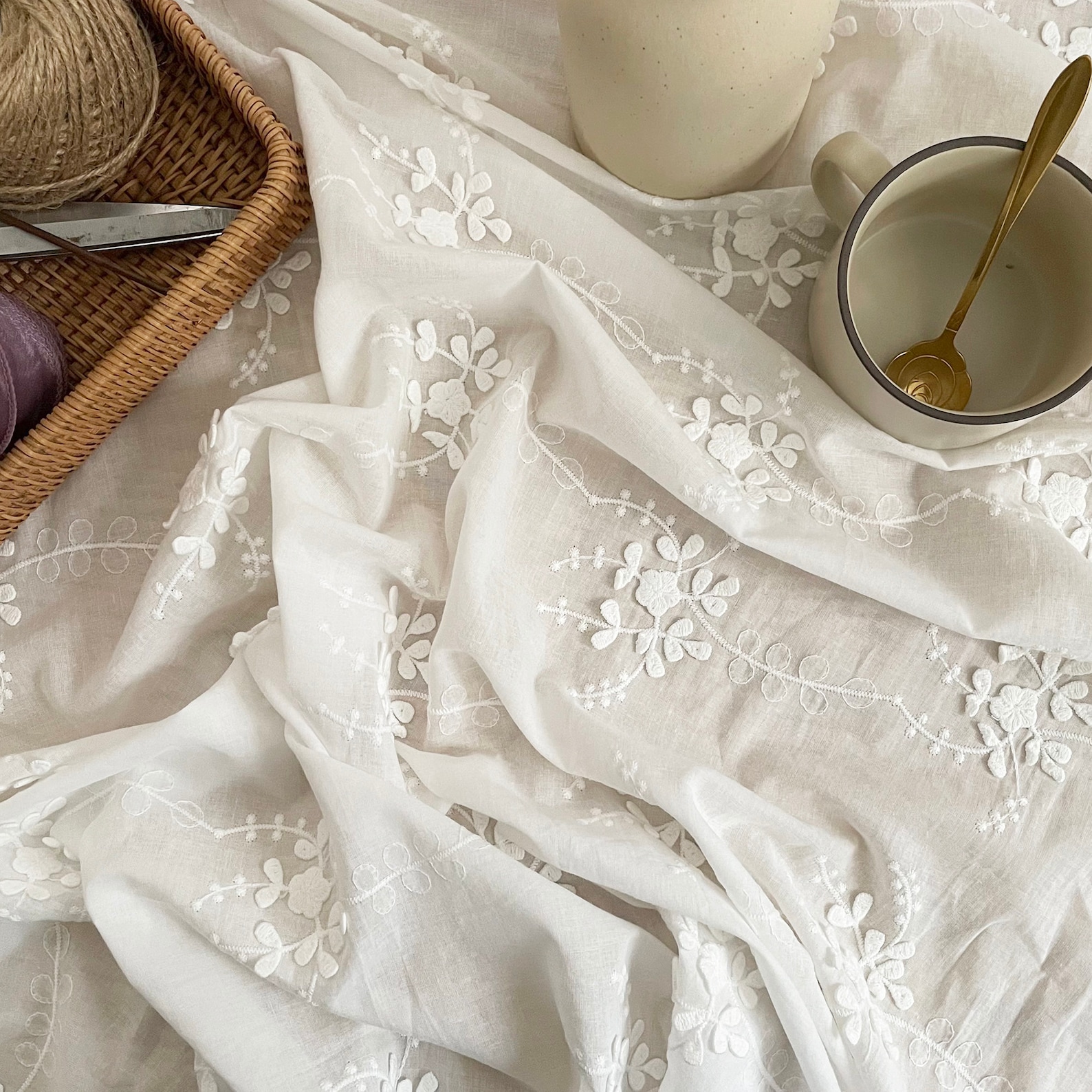 Lace Embroidery Tableclothcustom Tableclothrectangle - Etsy