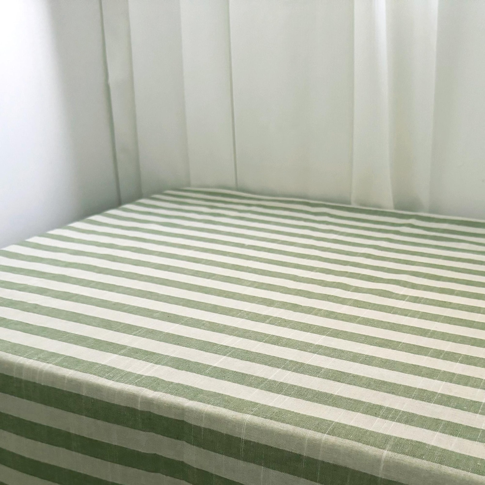 Cotton&polyester Tablecloth/green Tablecloth/custom Tablecloth/stripe ...