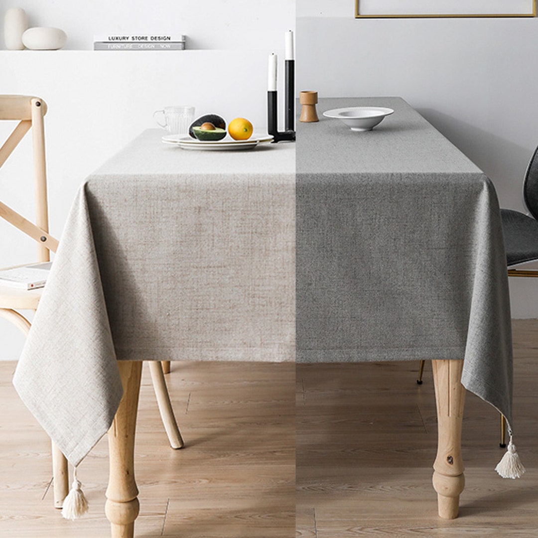 Waterproof Tablecloth,green,blue,beige,gray Tablecloths,table Covering ...