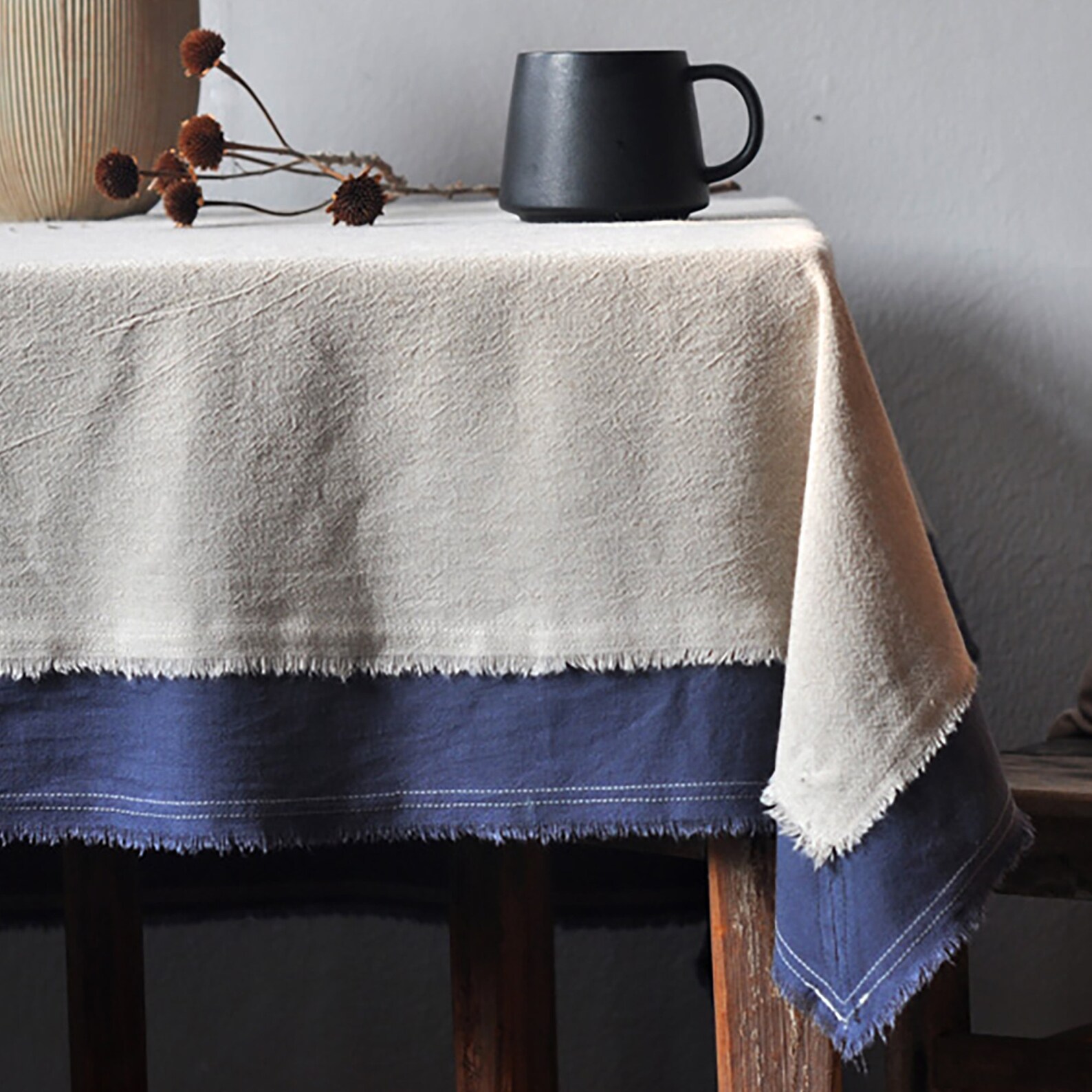 Cotton and Linen Tablecloth/housewarming Gift/rectangle Tablecloth ...
