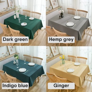 Cotton and Linen Tablecloth,custom Tablecloth,rectangle Tablecloth ...