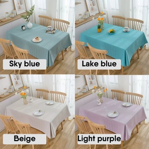 Cotton and Linen Tablecloth,custom Tablecloth,rectangle Tablecloth ...