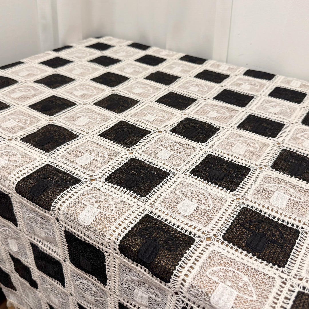 Crochet Tablecloth,christmas Tablecloths,floral Stripe Outdoor ...