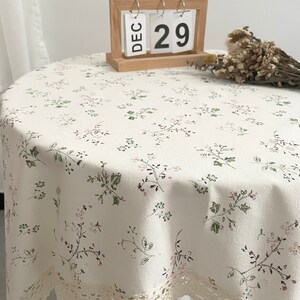 Cotton and Linen Tablecloth,rectangle Tablecloth,oval Tablecloth,round ...