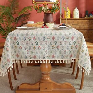 Cotton and Linen Tablecloth,rectangle Tablecloth,custom Tablecloth ...
