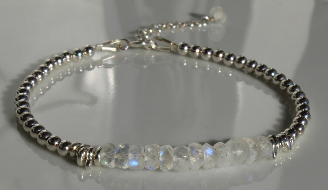 Moonstone and Karen Hill Tribe Silver Bracelet - Etsy