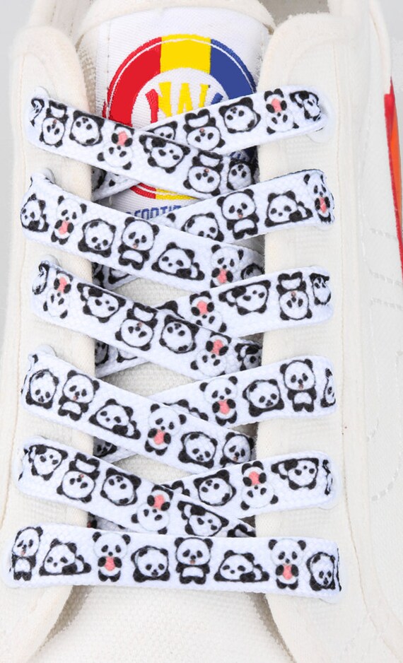 NEW White Flat Laces Panda | Etsy
