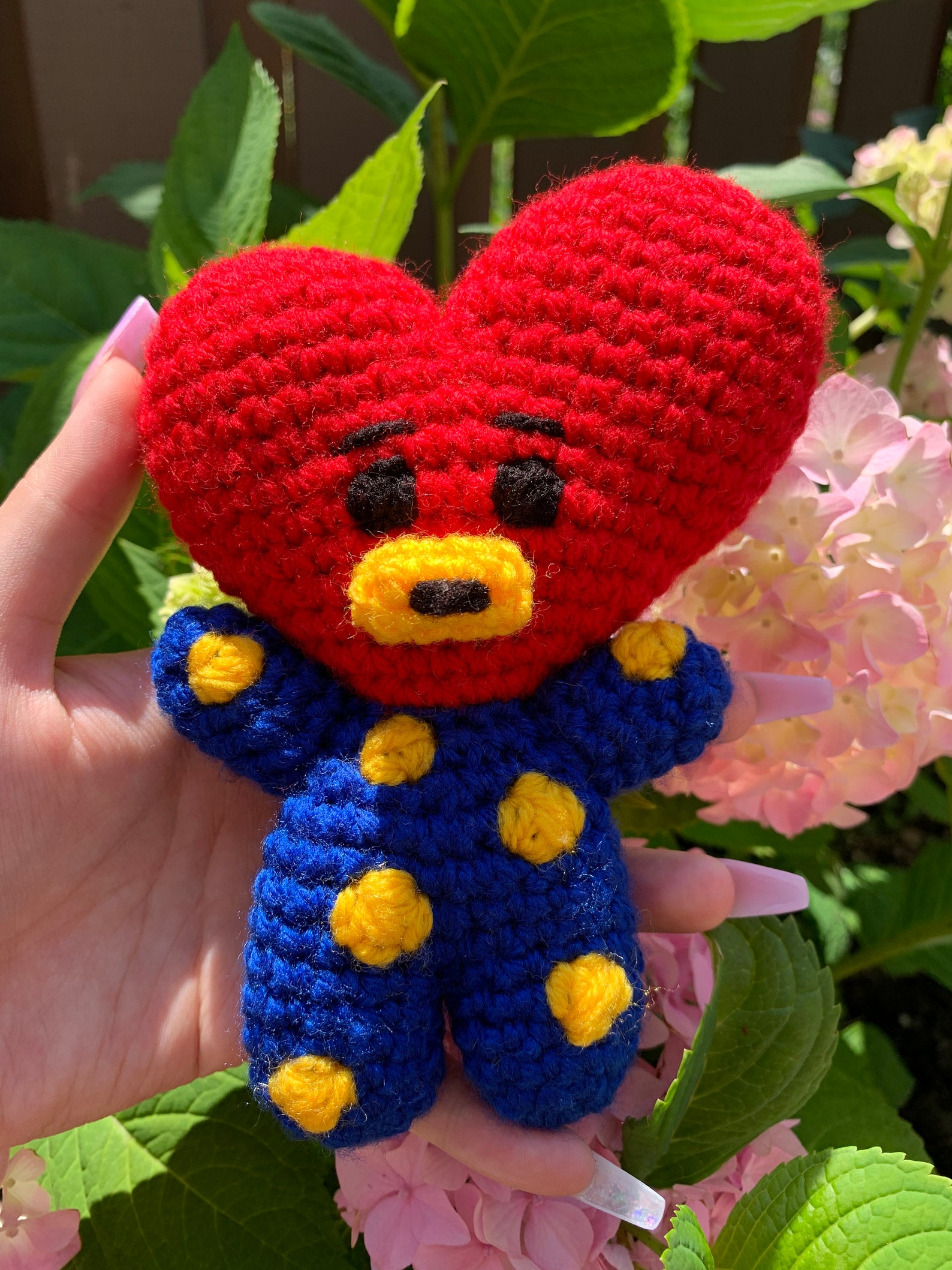 BTS BT21 TATA Amigurumi Crochet Doll and Keychain | Etsy