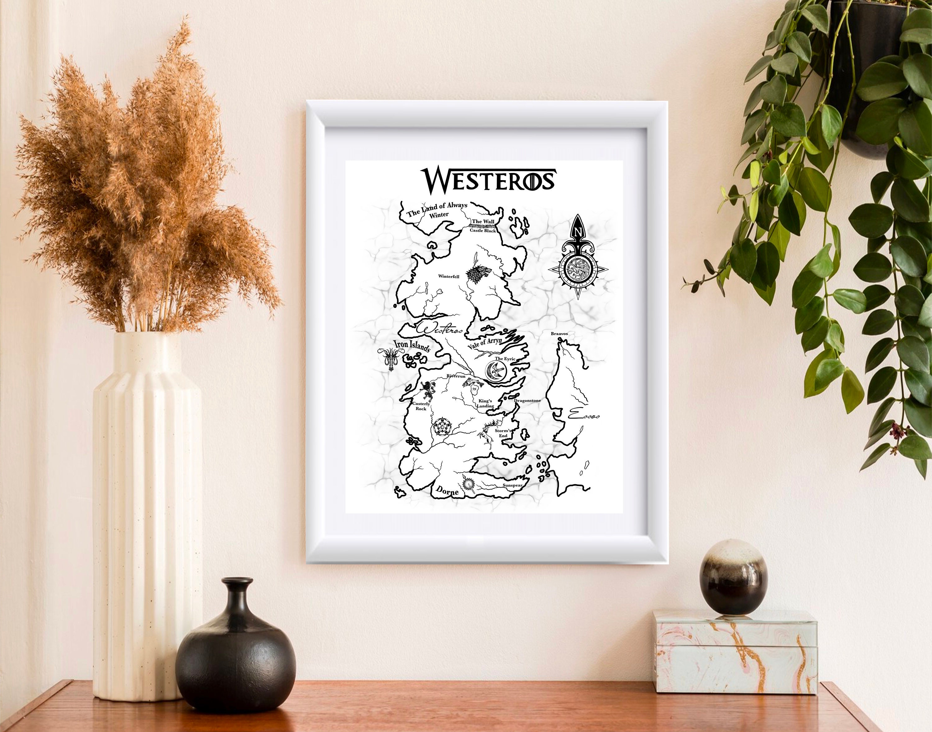 Map of Westeros Based on Game of Thrones PNG, Jpeg, PDF Digital File - Etsy