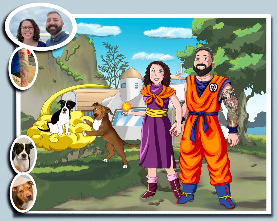 Custom Dragon Ball Z Individual Portraits From Photo Personalized Anime ...